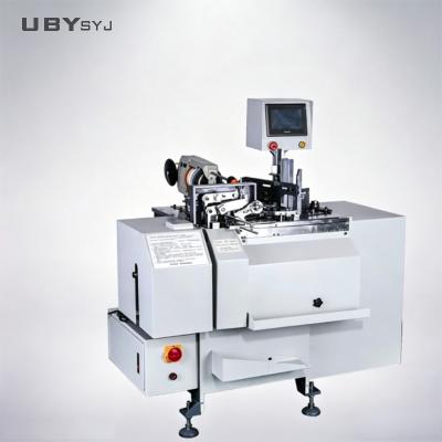 China Fully Automatic Hang Tag Stringer Machine with 5000 pcs/h Capacity, Touch Screen HMI, and Multiple String Materials Compatibility for sale
