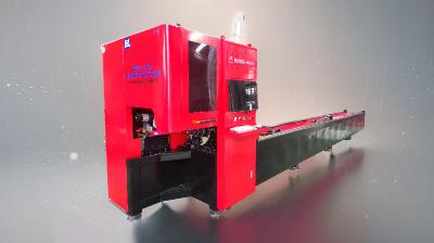 China Metal Tube Laser Cutter 5000-10000kg 6m-12m Length Water Cooling 0.5-20mm Thickness for sale