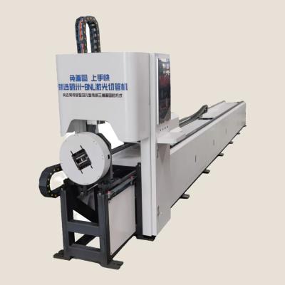China 6m CNC Square Tube Cutting Machine with Dual Servo Motors 3.5KW Power 6000mm/min Speed for sale