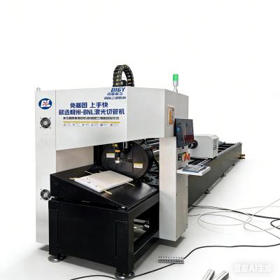 China 6250mm Metal Tube Laser Cutting Machine TBI Ball Screw 24H Continuous Operation for sale