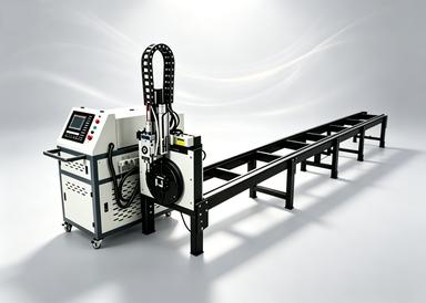 China Mingzhou M100-2 Metal Tube Laser Cutting Machine 6000mm Tube Holding ±0.02mm Accuracy Water Cooling for sale