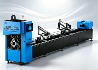 China 3000W Metal Tube Laser Cutting Machine Semi-Automatic Feeding ±0.02mm Accuracy 6000mm Length for sale