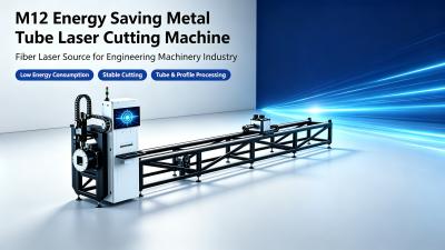 China M12 Energy Saving Metal Tube Laser Cutting Machine With Fiber Laser Source For Engineering Machinery Industry for sale
