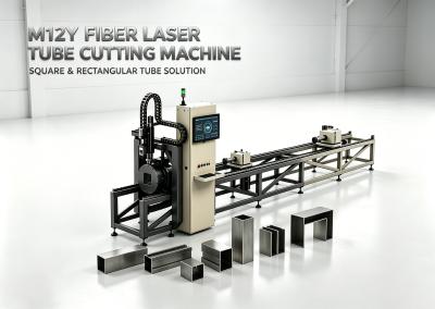 China M12Y Fiber Laser Tube Cutting Machine For Square And Rectangular Tubes In Display Rack Manufacturing Industry for sale