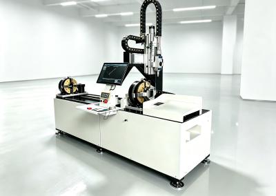 China Double Chuck Metal Tube Laser Cutting Machine with Automatic Hole Processing for Security Window Fabrication for sale