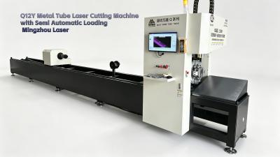 China Q12Y Metal Tube Laser Cutting Machine with Semi Automatic Loading Mingzhou Laser for sale