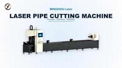 China MINGZHOU Laser Q12Y 1500W Laser Pipe Cutting Machine for Round, Square and Rectangular Metal Tubes for sale