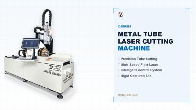China Mingzhou CNC Laser Tube Cutter with ±0.02mm Accuracy for Multi-Profile Tube Cutting and Automatic Hole Generation for sale