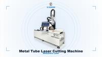China Mingzhou Laser Double Chuck CNC Laser Tube Cutter with ±0.02mm Accuracy and Automatic Hole Pattern Generation for sale