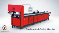 China Mingzhou Laser Hydraulic Louver Hole Punching And Cutting Machine with 80KN Punching Force CNC Touchscreen Operation and Integrated Saw Blade Cutting for sale