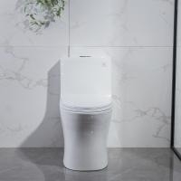 China Dual Flush One Piece Elongated Toilet Matt Black S Trap for sale