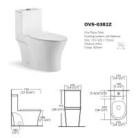 China Ceramic One Piece Toilet Self Cleaning Glazed Surface 1.6 Gpf Elongated Toilet for sale