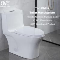 China Ceramic One Piece Toilet Self Cleaning Glazed Surface 1.6 Gpf Elongated Toilet for sale
