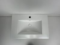 China Smooth Non Porous Easy To Clean Vanity Top Bathroom Sink White Color for sale