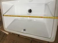 China Glazed Ada Bathroom Sink Easy For Undercounter Installation Rectangle Shape Wash Basin for sale
