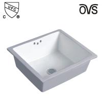 China Solid Surface Ceramic Under Counter Wash Basin For Kitchen for sale