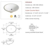 China Oval Shape Undermount Bathroom Sink Fine Fireclay Construction One Piece Wash Basin for sale