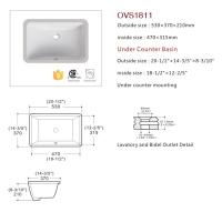 China European Minimalist Style Design Readymade Wash Basin Counter for sale