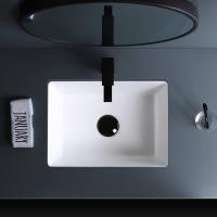 China New Stylish Rectangle White Undermount Wash Basin Vitreous China for sale