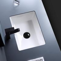 China New Stylish Rectangle White Undermount Wash Basin Vitreous China for sale