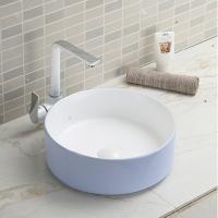 China Ceramic Round Matte Black Bathroom Vessel Sink for sale