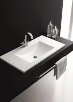 China American Standard Bathroom Vanity Sinks Drop In Cupc White Porcelain 700mm for sale