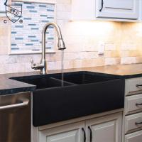 China 30 X 20 30 L X 18 W Apron Front Farmhouse Kitchen Sink Undermount Black for sale