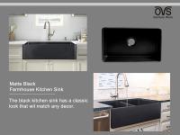 China 30 X 20 30 L X 18 W Apron Front Farmhouse Kitchen Sink Undermount Black for sale