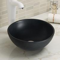 China Painted Matt Color Vanity Bathroom Top Mount Basin Laboratory Round Ceramic Sink for sale