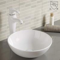 China Painted Matt Color Vanity Bathroom Top Mount Basin Laboratory Round Ceramic Sink for sale
