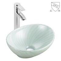 China Sleek And Elegant Oval Ceramic Art Bathroom Sink Counter Top Wash Basin for sale