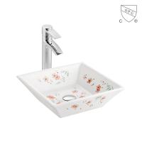 China Self-Cleaning Square Vessel White Bathroom Sink Table Wash Face Basin for sale