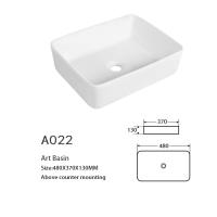 China Decorated Rectangular Vessel Sink And Washbasins European Ceramic Basin for sale