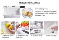 China 24 Inch Ceramic Farmhouse Drop In Bathroom Sink Rectangle Small for sale