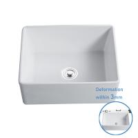 China 24 Inch Ceramic Farmhouse Drop In Bathroom Sink Rectangle Small for sale