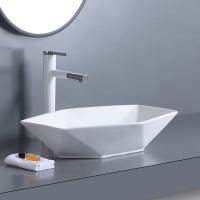 China Irregular Diamond Counter Top Bathroom Sink 70cm CUPC Vessel Style for sale