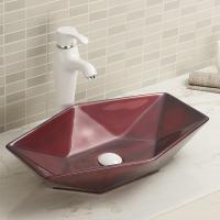 China Irregular Diamond Counter Top Bathroom Sink 70cm CUPC Vessel Style for sale
