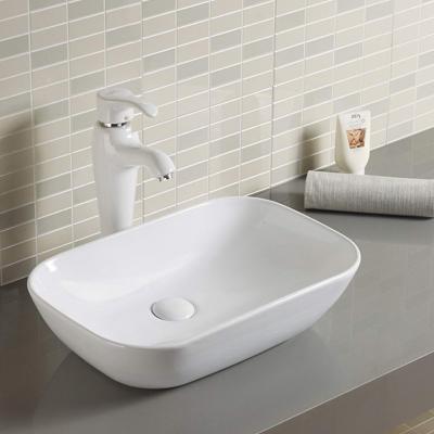 China Rectangular Counter Top Bathroom Sink Impact-Resistant Materials Wash Basin for sale