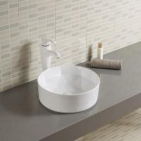 China Stain Counter Top Bathroom Sink Scratch-Resistant Blue Round Wash Hand Basin for sale