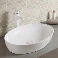 China High Density Counter Top Bathroom Sink 750mm 800mm White Heat Resistant for sale