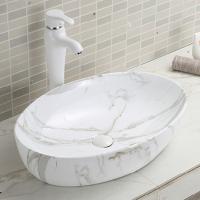 China High Density Counter Top Bathroom Sink 750mm 800mm White Heat Resistant for sale