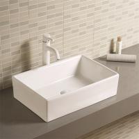 China Wash Basin Integrated Easy To Maintain And Clean Rectangular Porcelain Bathroom Sink for sale