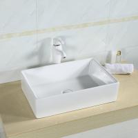 China Wash Basin Integrated Easy To Maintain And Clean Rectangular Porcelain Bathroom Sink for sale