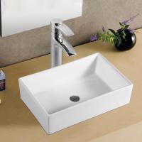 China Wash Basin Integrated Easy To Maintain And Clean Rectangular Porcelain Bathroom Sink for sale