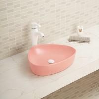 China Polished Surface Counter Top Bathroom Sink White And Black Color Triangle Surface for sale