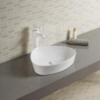 China Low Water Absorption Counter Top Bathroom Sink Green Color Irregular Basin for sale