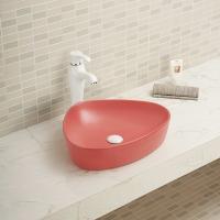 China Polished Surface Counter Top Bathroom Sink White And Black Color Triangle Surface for sale