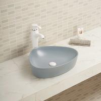 China Polished Surface Counter Top Bathroom Sink White And Black Color Triangle Surface for sale
