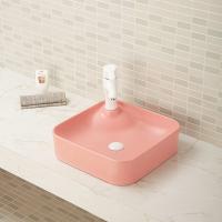 China Surface Resistant Stain Scratch Washbasin Square Above Grey Counter Sink for sale