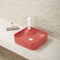 China Surface Resistant Stain Scratch Washbasin Square Above Grey Counter Sink for sale